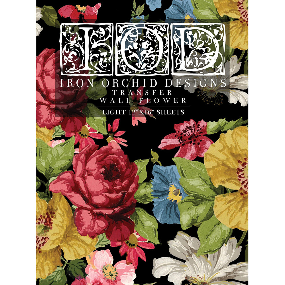 IOD Wall Flower Decor Transfer - Iron Orchid Designs | 8 Sheet Set ...