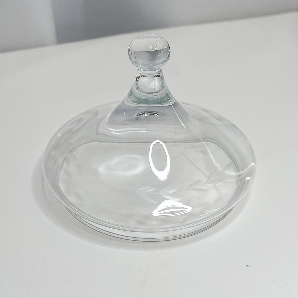 Princess House Heritage Etched Glass Replacement Lid - 4.25” Opening ...